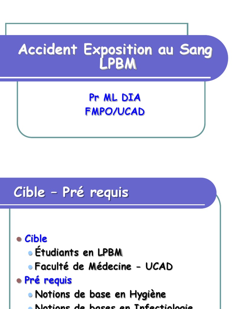 Protocole d'Accident d'Exposition au Sang | PDF | VIH | Hépatite B
