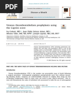Caprini Score | PDF | Thrombosis | Vein