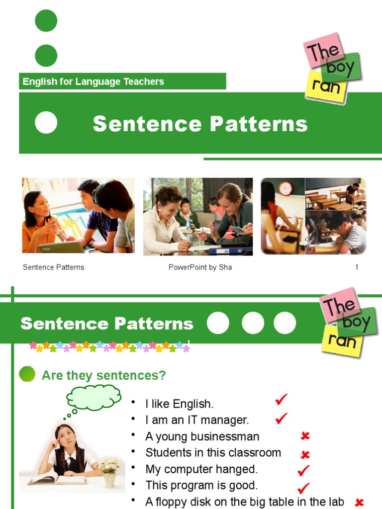 Sentence Patterns: English For Language Teachers | PDF | Subject ...