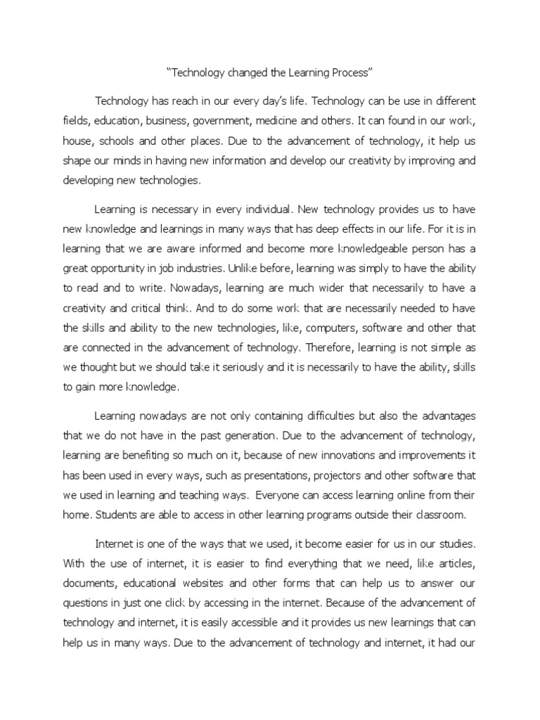 How Technology Change The Way We Learn | Download Free PDF ...