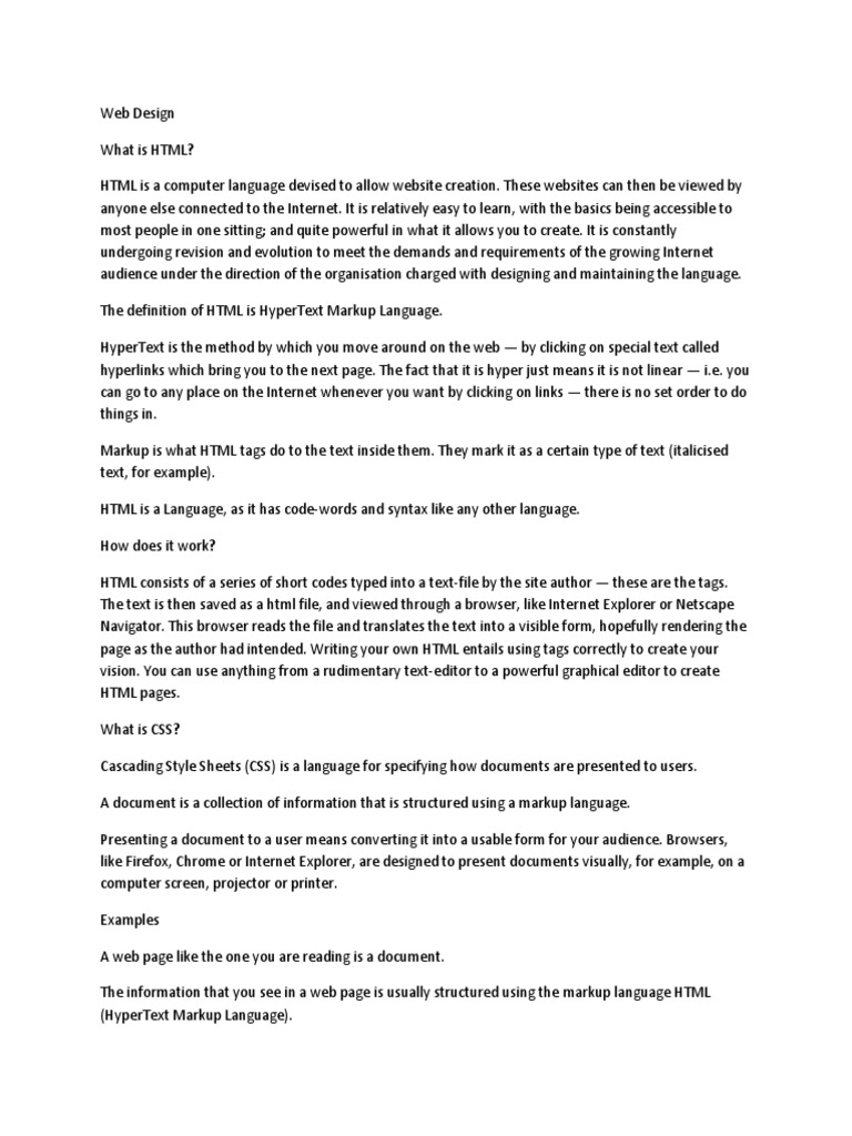 Beginner Questions Web Design Html Css Javascript Php Pdf Pdf Cascading Style Sheets Html 