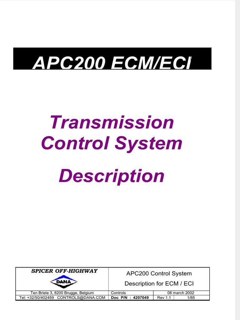 Apc 200 54207049 Rev11 PDF | PDF | Transmission (Mechanics ...