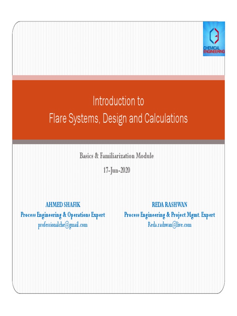 Flare System Design - Basics & Familiarization Module PDF | PDF ...