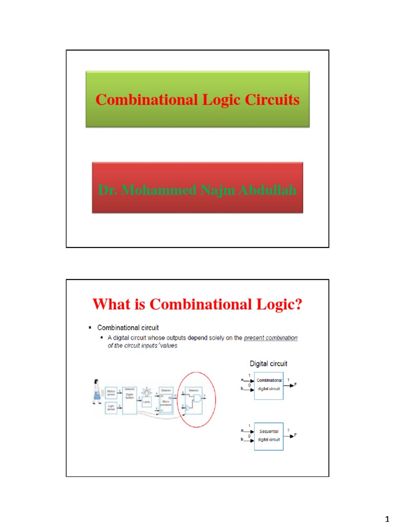 Combinational Logic Circuits PDF | PDF | Arithmetic | Digital Electronics