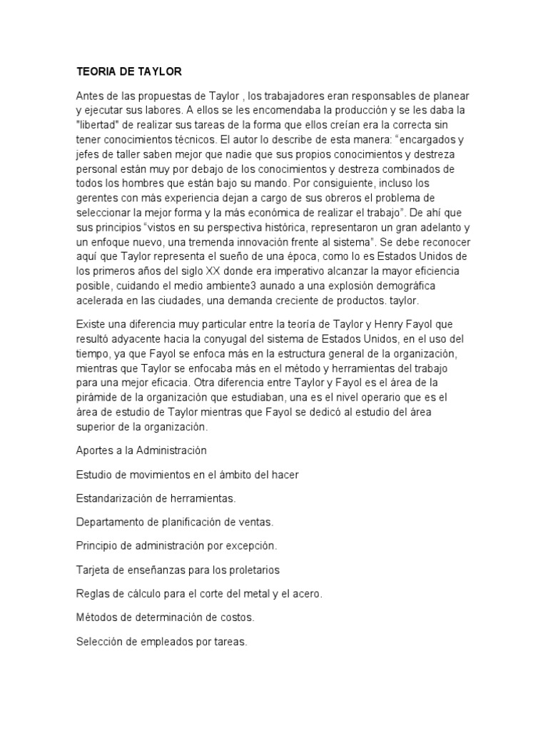Teoria de Taylor | PDF | Science | Biología