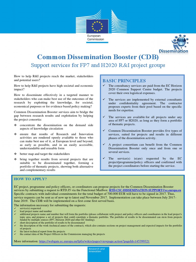 Common Dissemination Booster (CDB) | PDF | Business