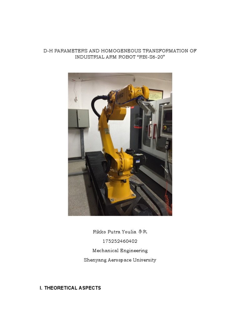 Assignment of Arm Robot | PDF | Kinematics | Cartesian Coordinate System