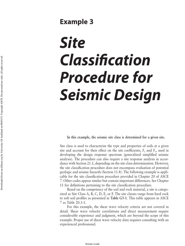 Site Classification Procedure For Seismic Design | PDF | Civil ...