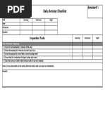Daily Stacker Inspection Checklist | PDF | Technology & Engineering