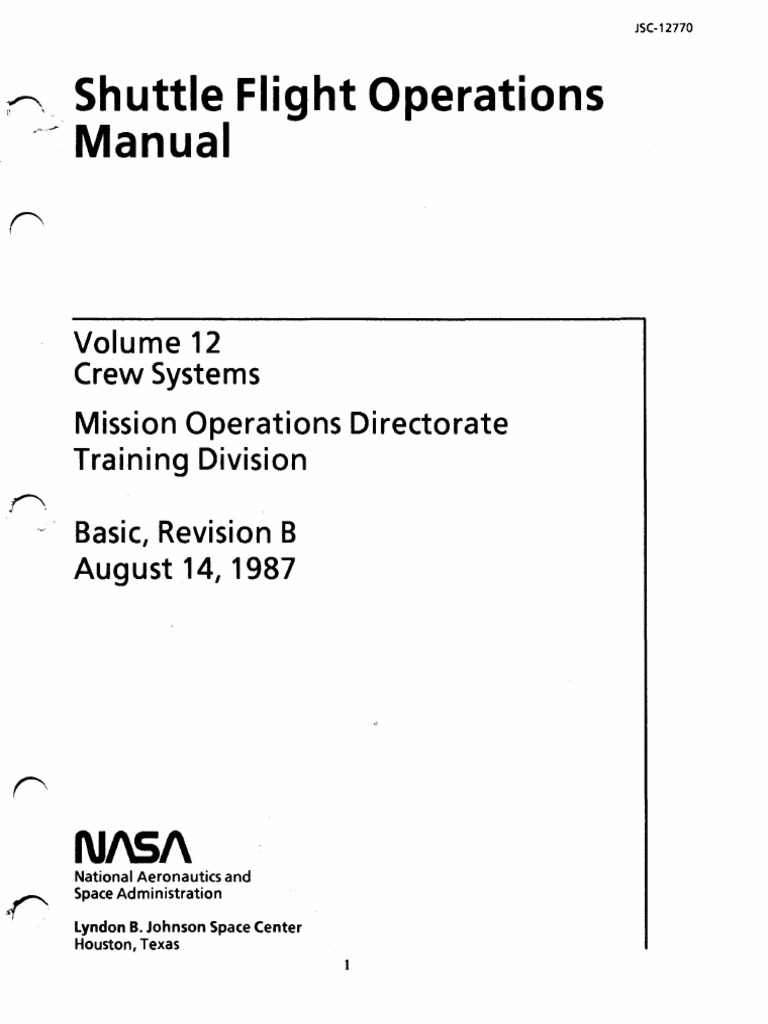 Shuttle Flight Operations Manual Vol 12 Crew Systems | PDF | Space ...