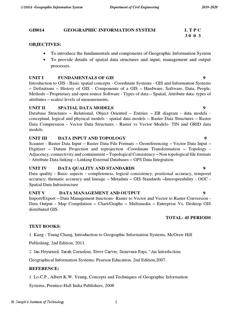 Gis Question Bank | PDF | Geographic Information System | Relational ...