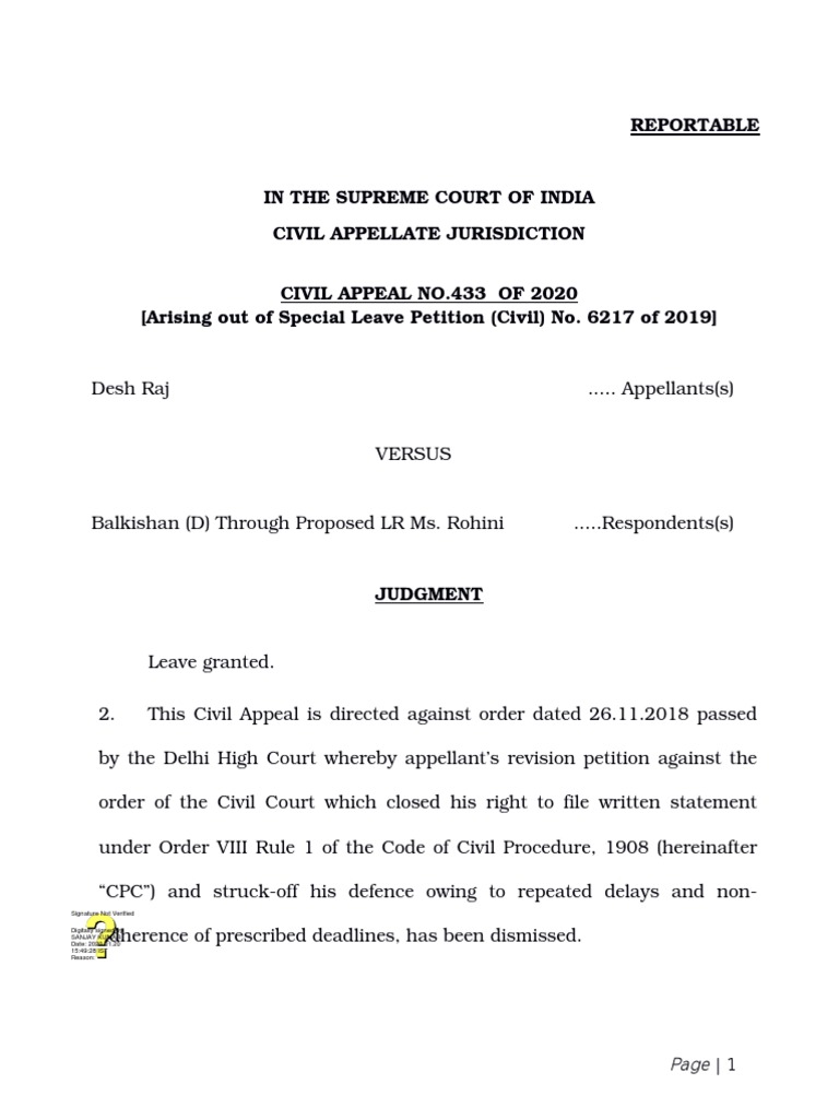 Civil Appeal Draft | Download Free PDF | Lawsuit | Judgment (Law)