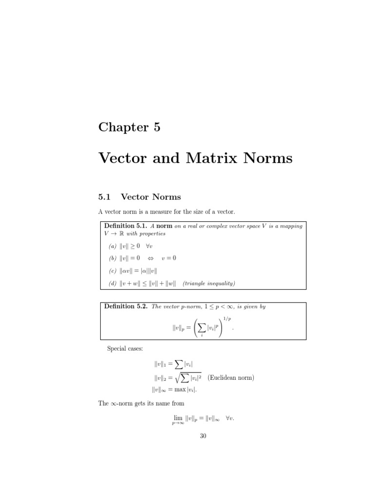 Vector Norms | PDF | Eigenvalues And Eigenvectors | Norm (Mathematics)