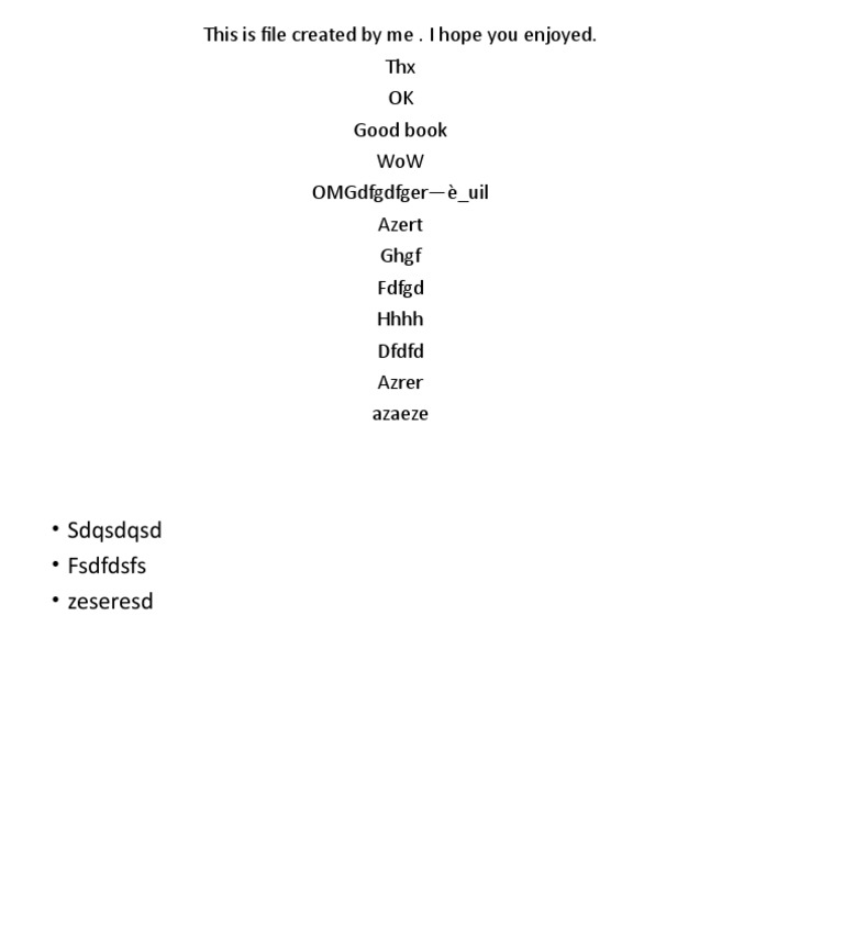 This Is File Created by Me - I Hope You Enjoyed. THX Ok Good Book Wow ...