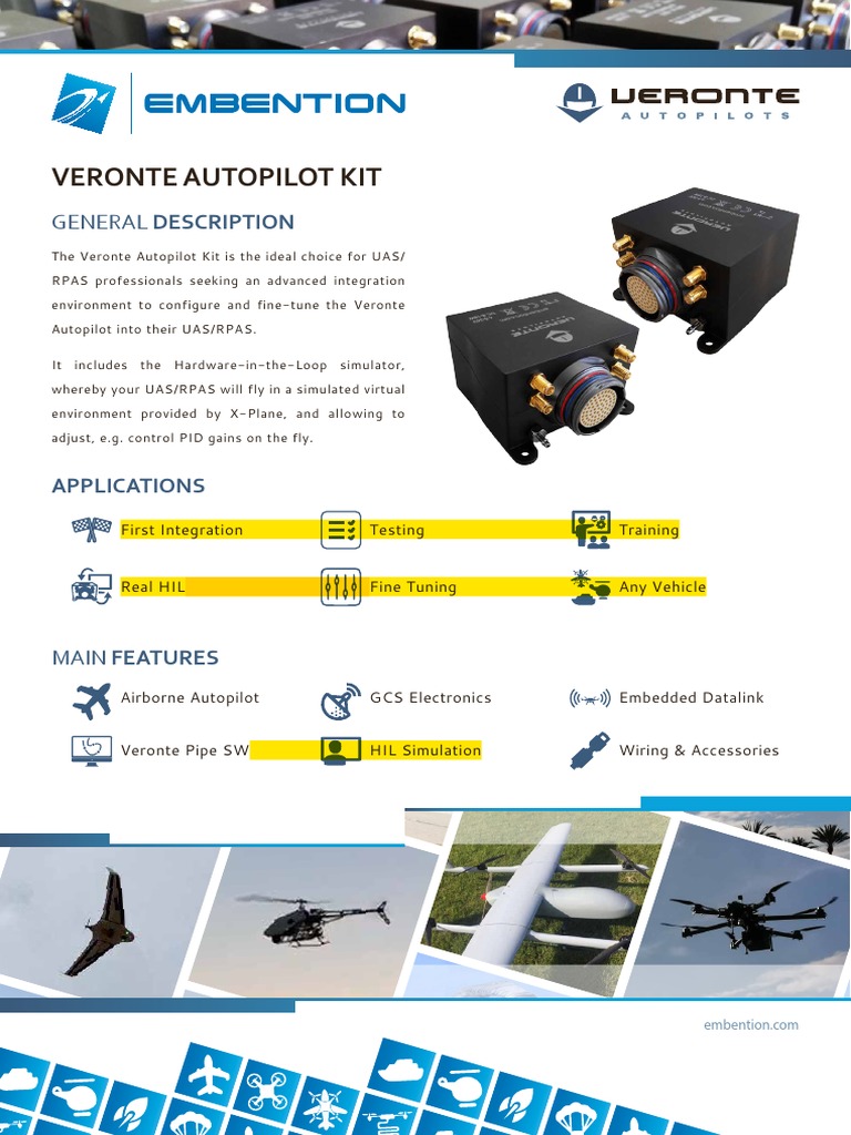 Veronte Autopilot Kit Datasheet | PDF | Unmanned Aerial Vehicle ...