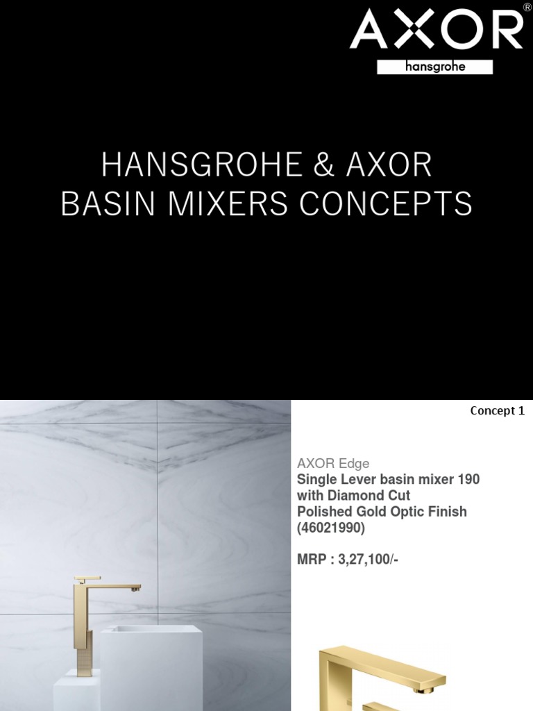 Hansgrohe & Axor Basin Mixers Concpet Design | PDF | Nature
