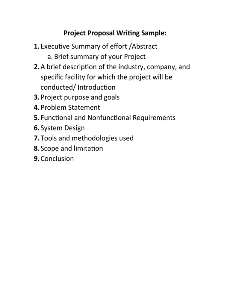 Project Proposal Writing Sample | PDF