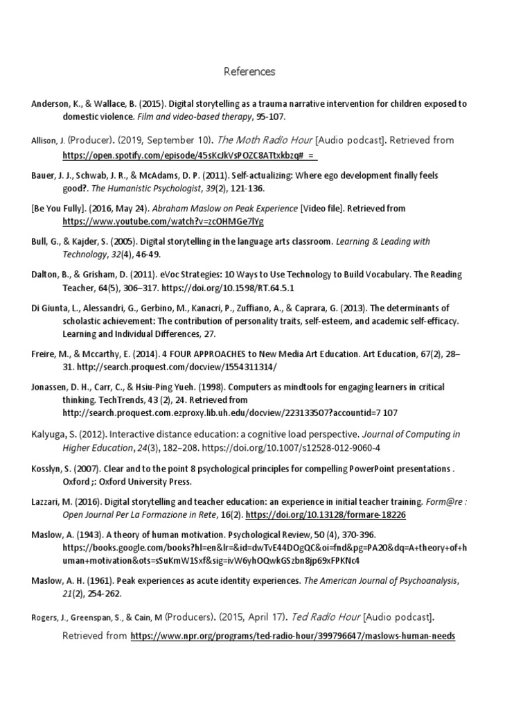 Capstone References | PDF | Self Actualization | Motivation