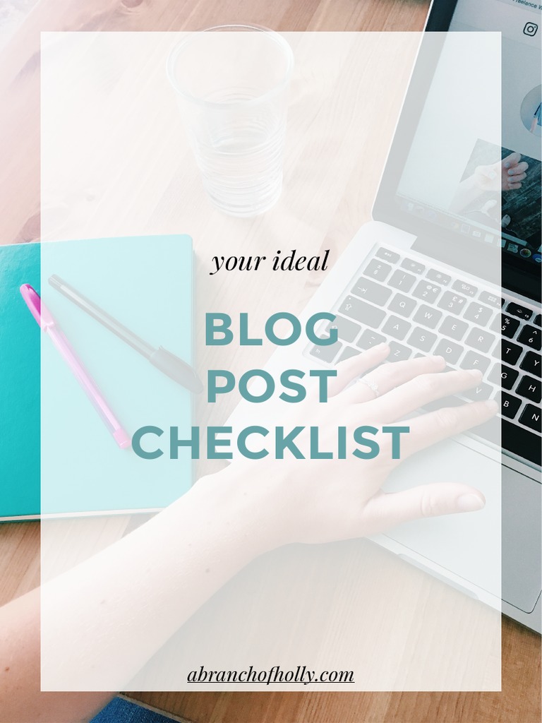 Blog Post Checklist: Your Ideal | PDF | Search Engine Optimization ...