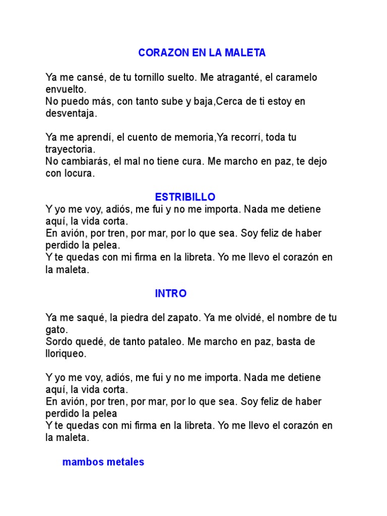 Corazon en La Maleta | PDF