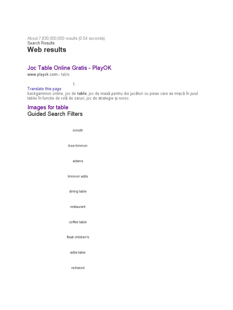 Web Results: Joc Table Online Gratis - Playok | PDF | Html | Html Element