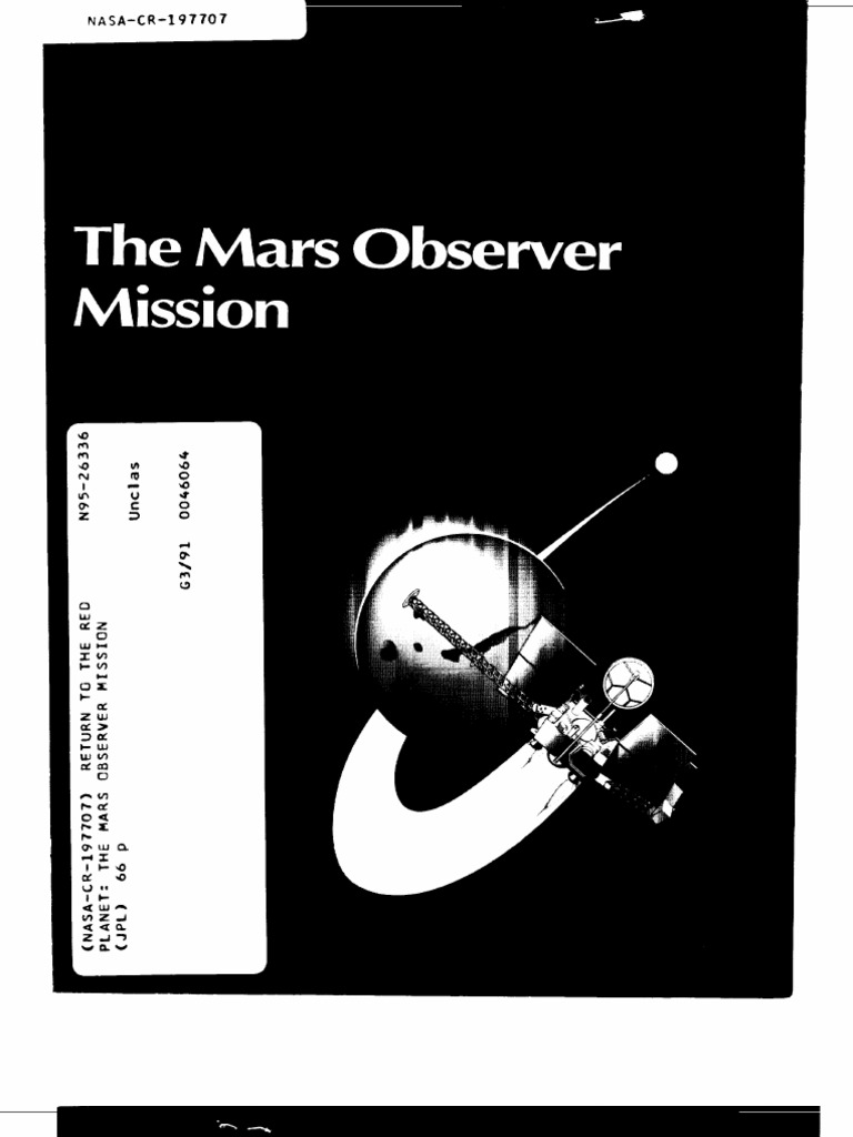 The Mars Observer Mission | PDF | Mars | Mariner Program