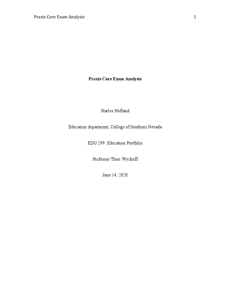 P Praxis Analysis Paper | PDF | Test (Assessment) | Pedagogy