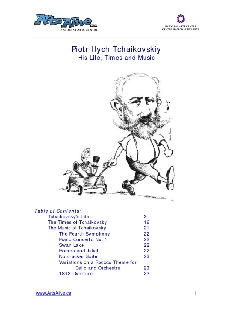 Tchaikovsky Arts Alive A PDF | PDF | Pyotr Ilyich Tchaikovsky | Russian ...