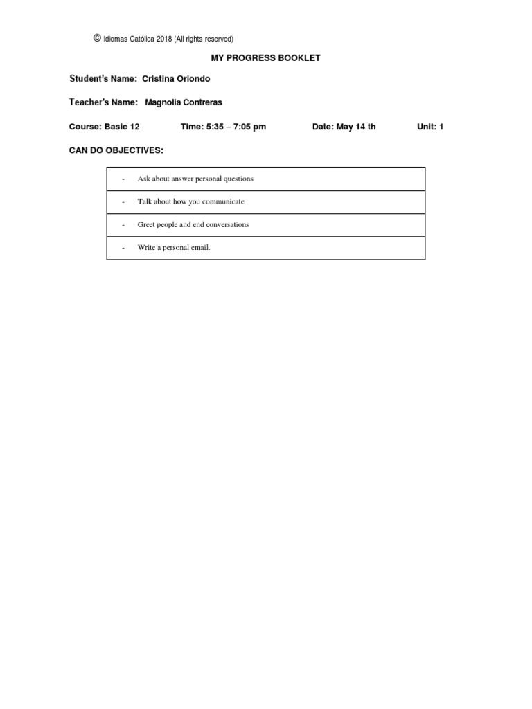 My Progress Booklet Basic 12 Pdf Pdf Education Theory Pedagogy