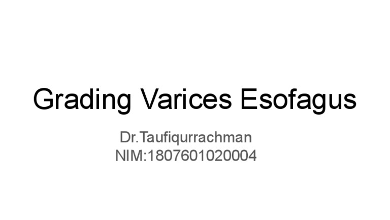 Taufiq Alting - Penatalaksanaan Perdarahan Varises Esofagus PDF | PDF