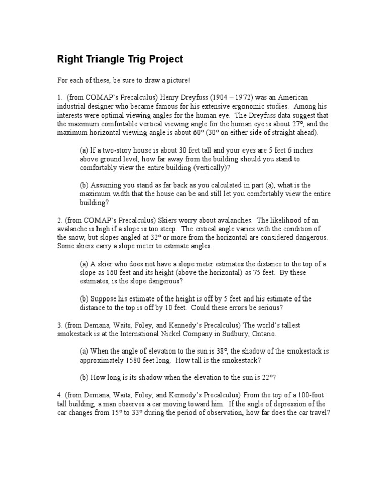 Right Triangle Project | PDF