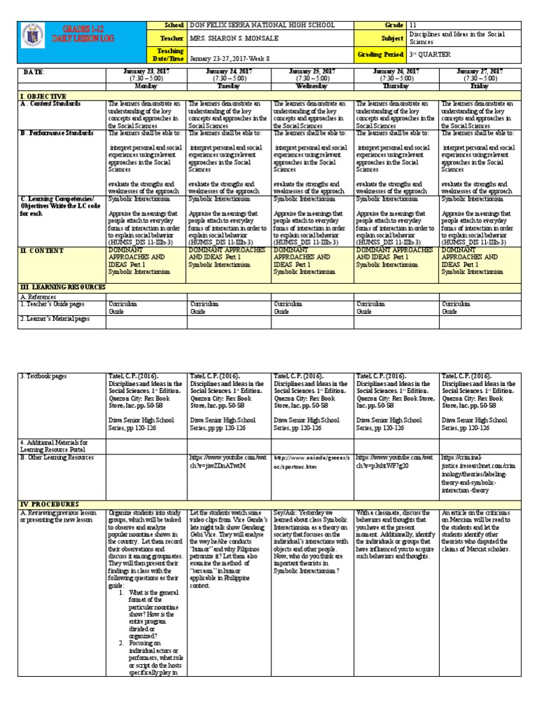 Dll-Diss Week 8 | PDF | Curriculum | Academic Discipline Interactions