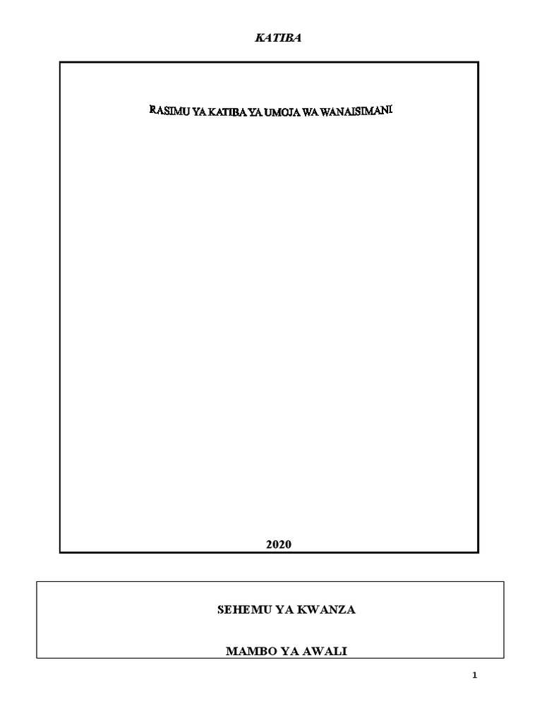 Katiba Ya Kikundi | PDF