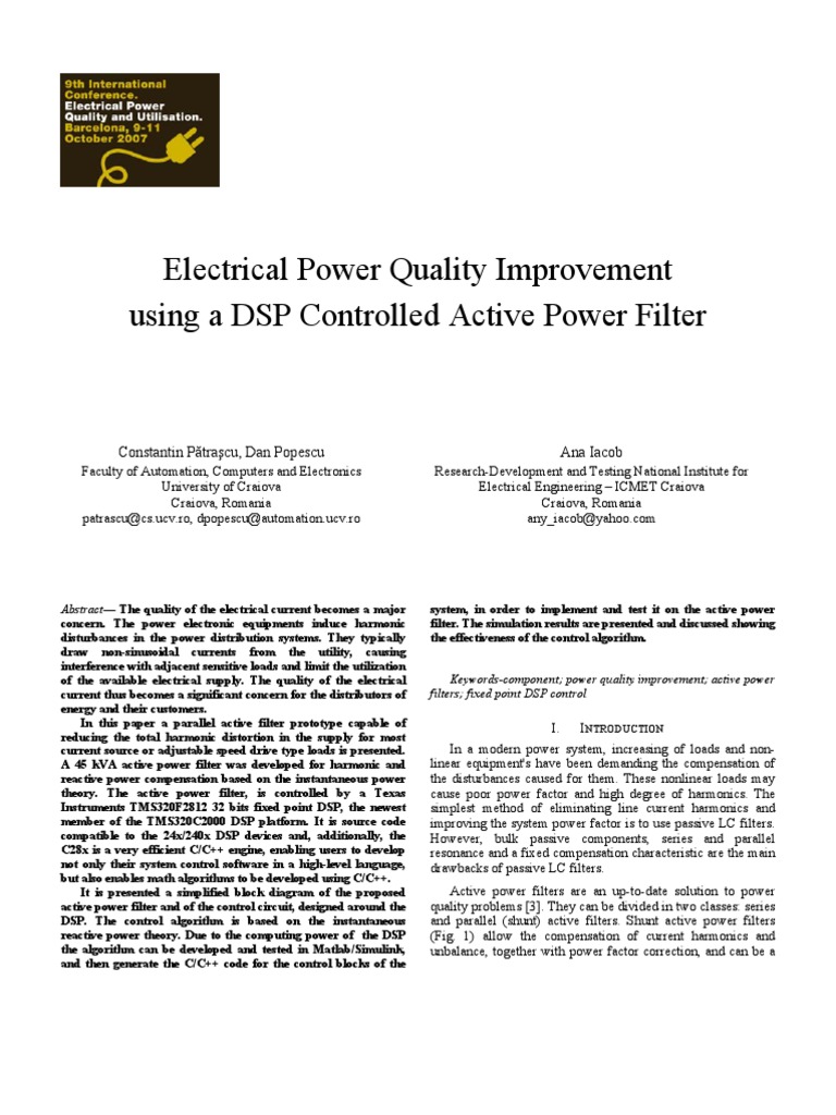 Electrical Power Quality Improvement | PDF
