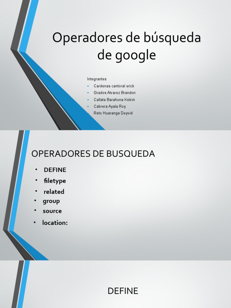Operadores de Búsqueda de Google | PDF