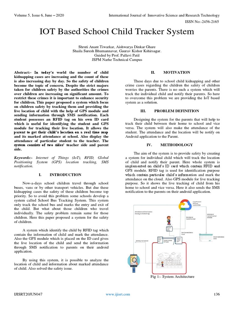 IOT Based School Child Tracker System | PDF