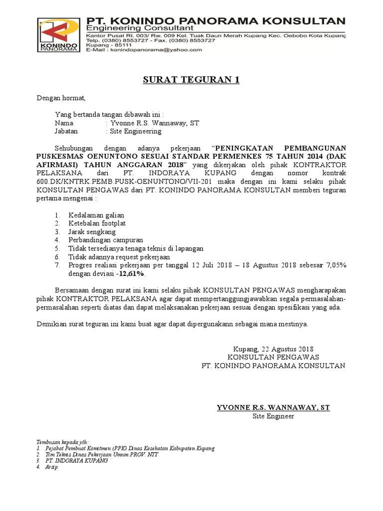Surat Teguran | PDF