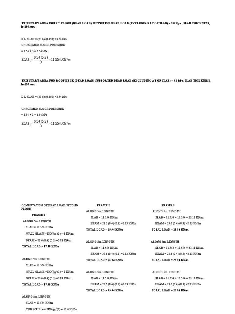 Tributary Area Calculations for Slabs | PDF | Beam (Structure ...