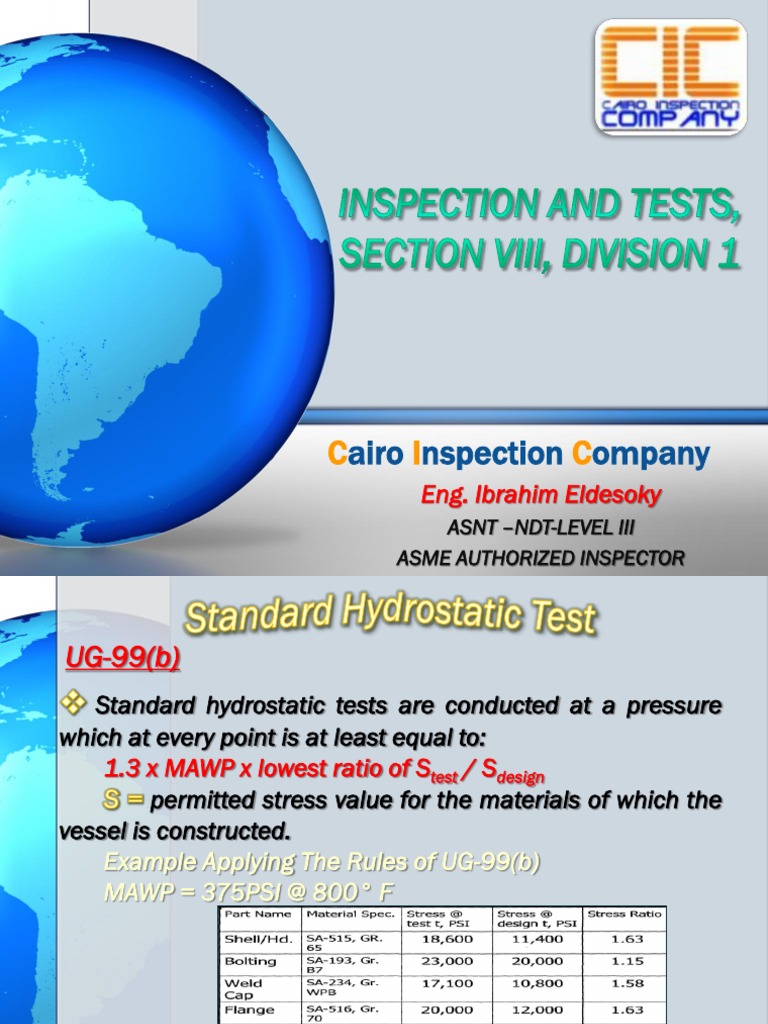 ASME Hydrostatic Test Guidelines | PDF | Pressure | Leak