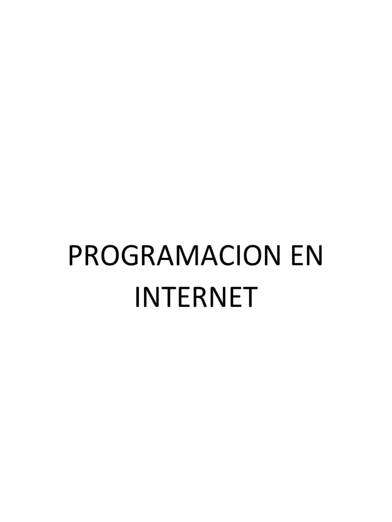 Cuestionario - Programacion en Internet | PDF | Servidor web | Internet ...