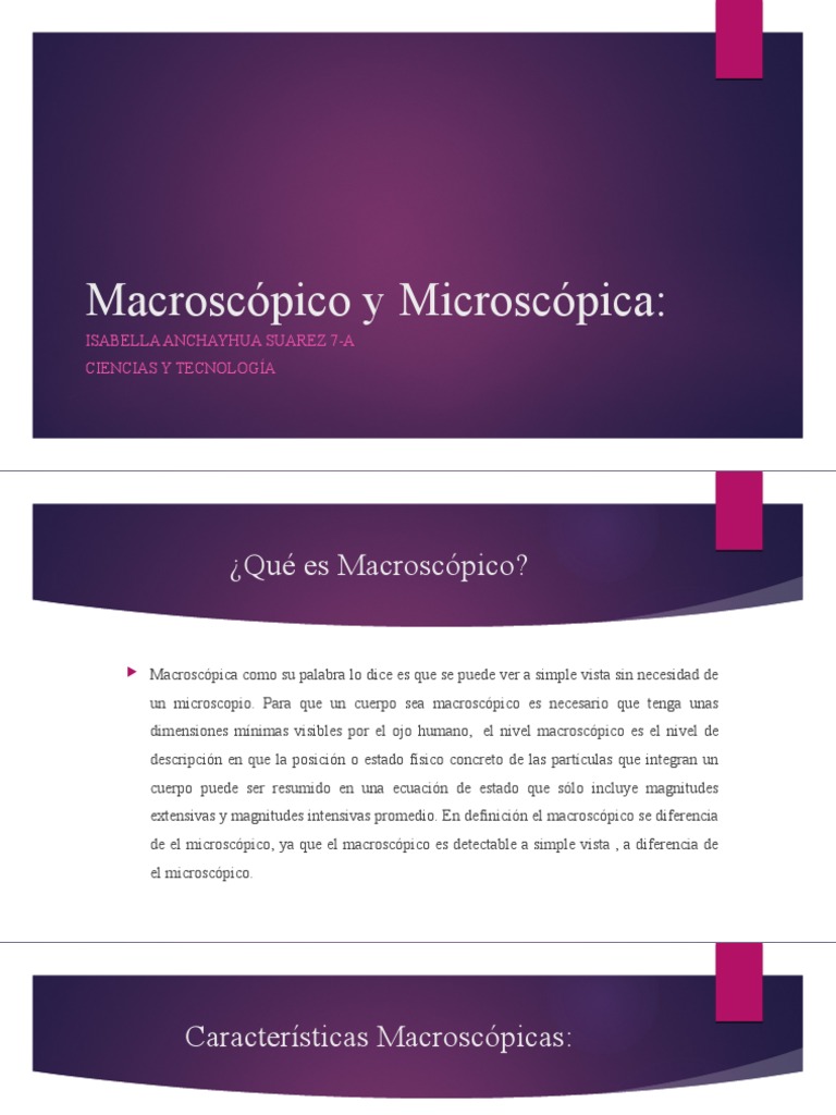 Macroscópico y Microscópica | PDF