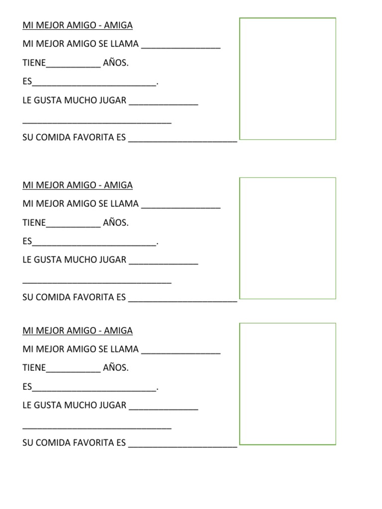 MI MEJOR AMIGO Completar | PDF