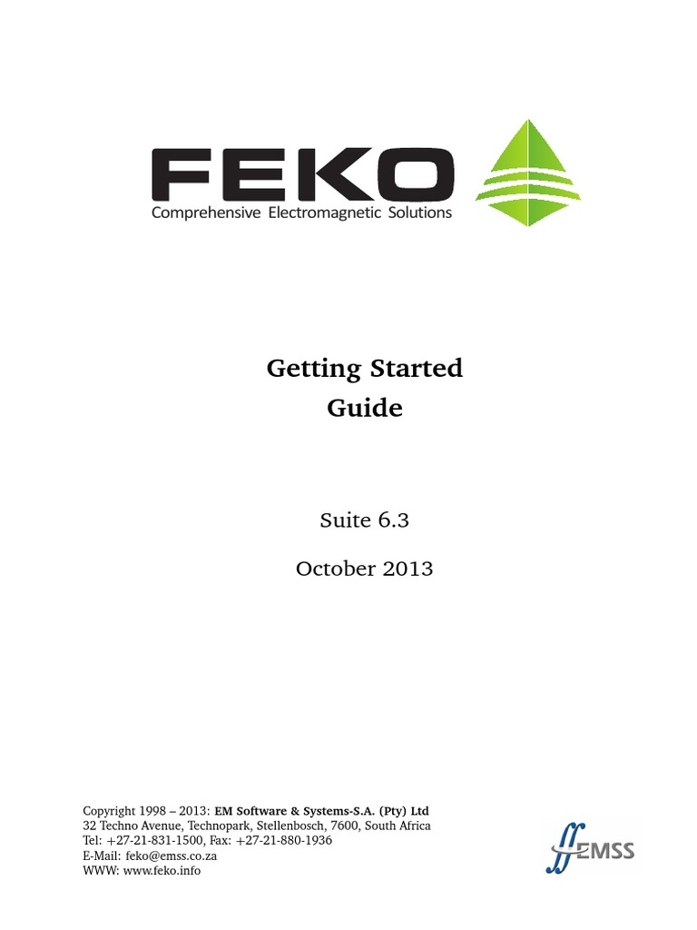 FEKO. Get Started | Download Free PDF | Button (Computing) | Cartesian ...
