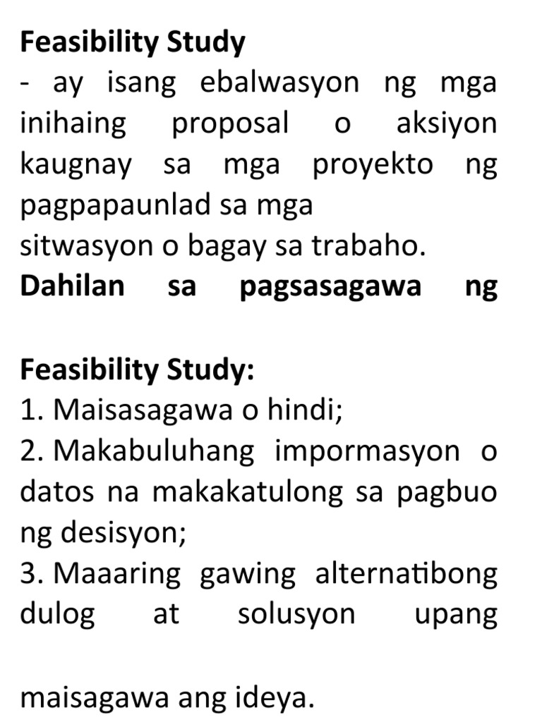 Feasibility Study | PDF
