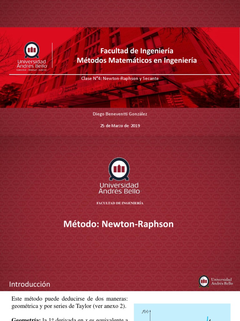 Clase 4 Newton Raphson y Secante PDF | PDF | Análisis matemático | Análisis
