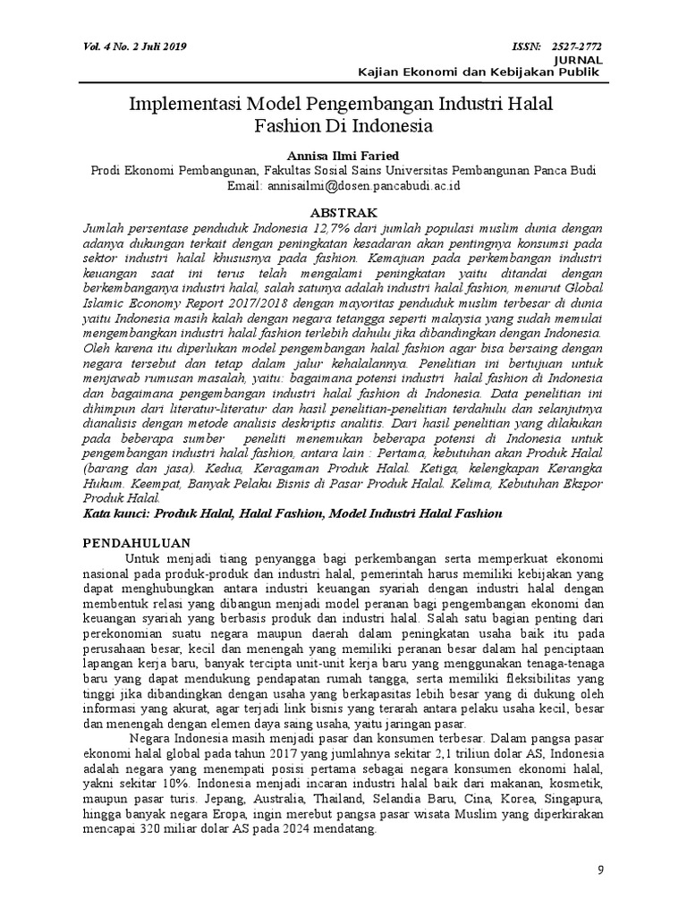 Model Pengembangan Halal Fashion Indonesia | PDF