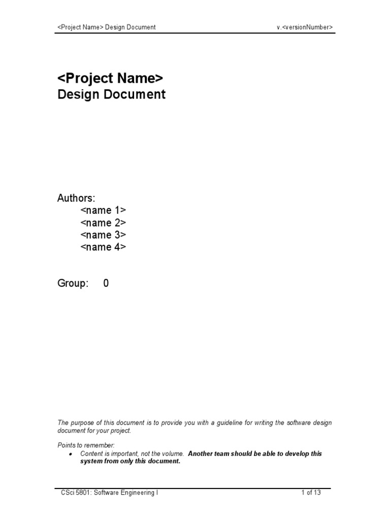 Design Document | Download Free PDF | Method (Computer Programming) | Class (Computer Programming)