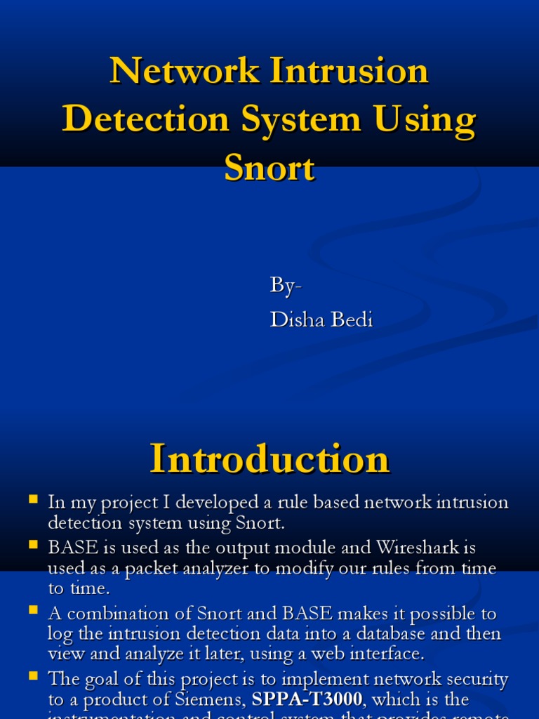 Network Intrusion Detection System Using Snort | PDF | Firewall (Computing) | Computer Network