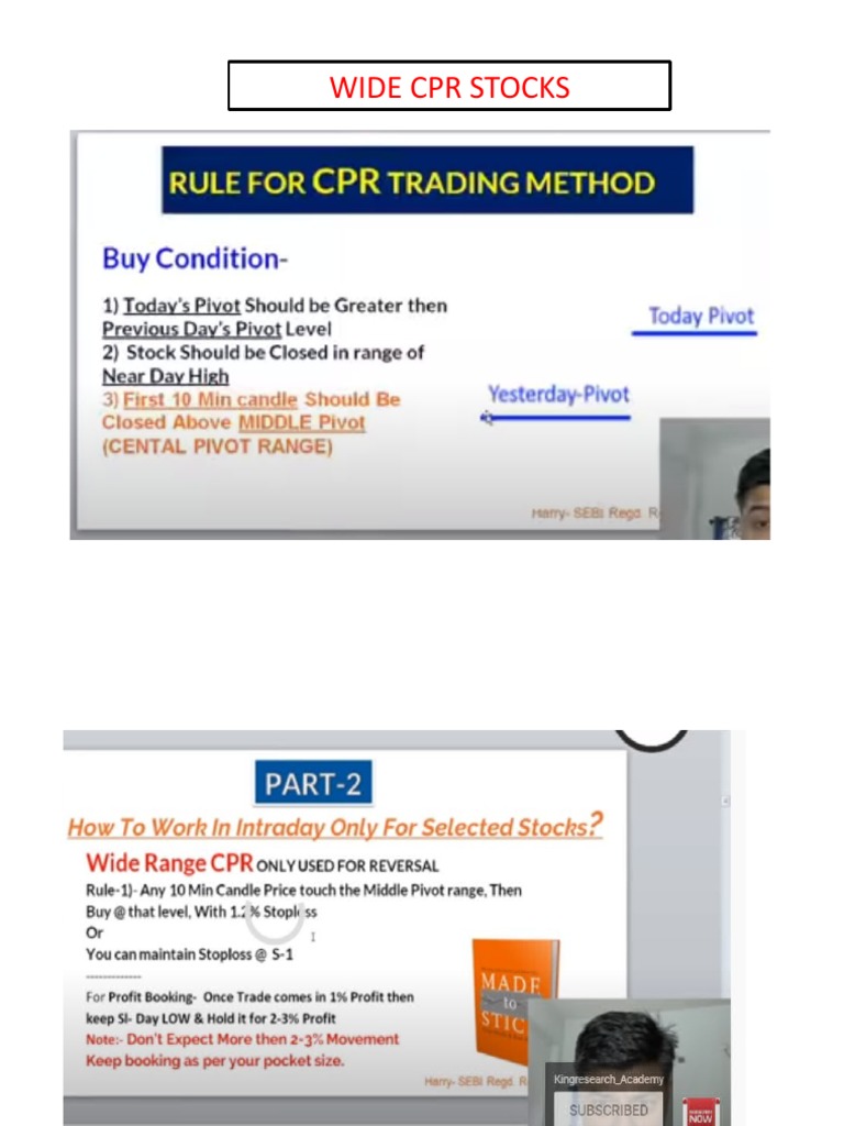 Wide CPR Stocks | PDF