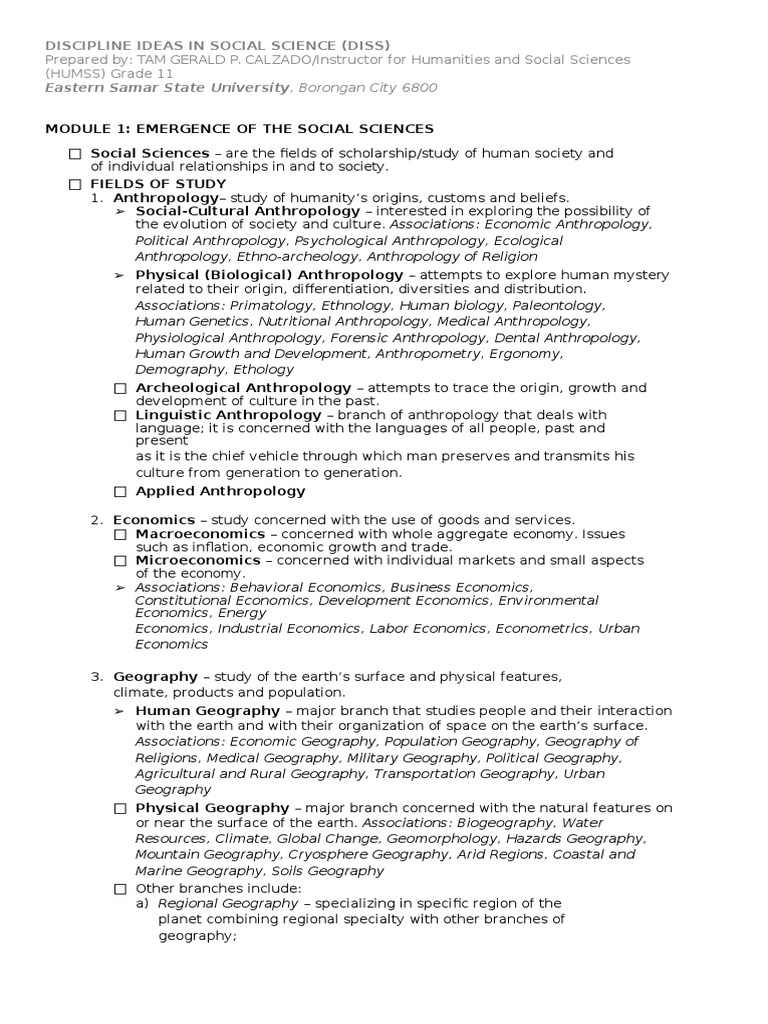 Module DISS | PDF | Linguistics | Geography